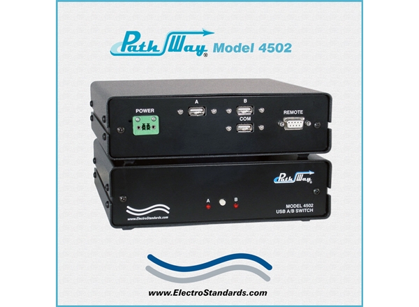 USB Type-A A/B Physical Layer Switch, Remote Control, Desktop, Model 4502