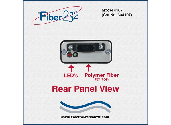 Model 4107 F07 (POF) Fiber to RS232 Interface Converter