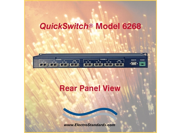 2-Channel SC Duplex Fiber Optic A/B/C Switch with Contact Closure Remote