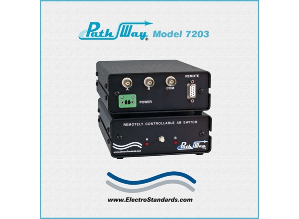7203 BNC A/B Switch Box, RS422 Serial Remote Control, 50 Ohm