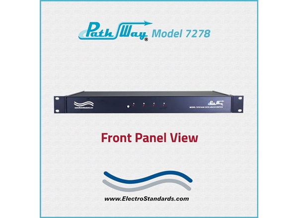 7278 RJ45, Cat 6, A/B/C/D Switch with Serial Remote Control