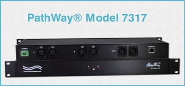 Model 7317 2-Channel XLR A/B Switch with Telnet Remote Control