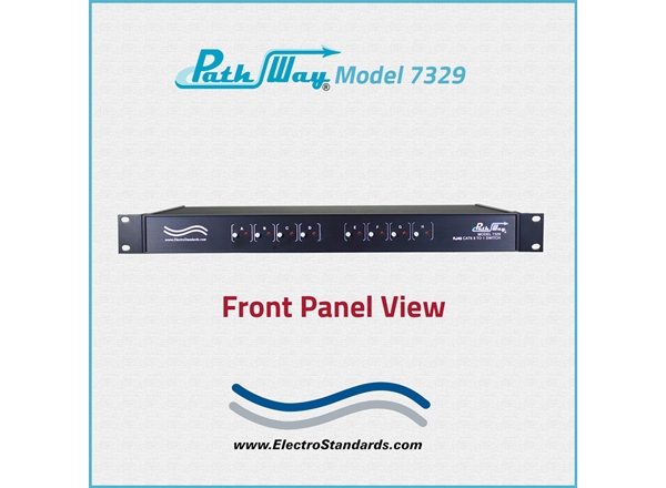 Model 7329 8-to-1 RJ45 CAT6 Switch with RS232 Serial Remote