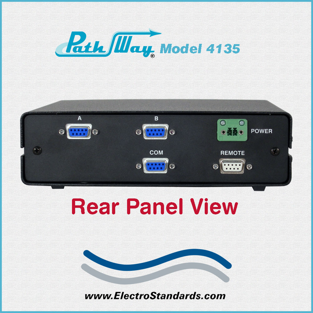 4135 DB9 A/B Switch with TTL Signaling & Contact Closure Remote