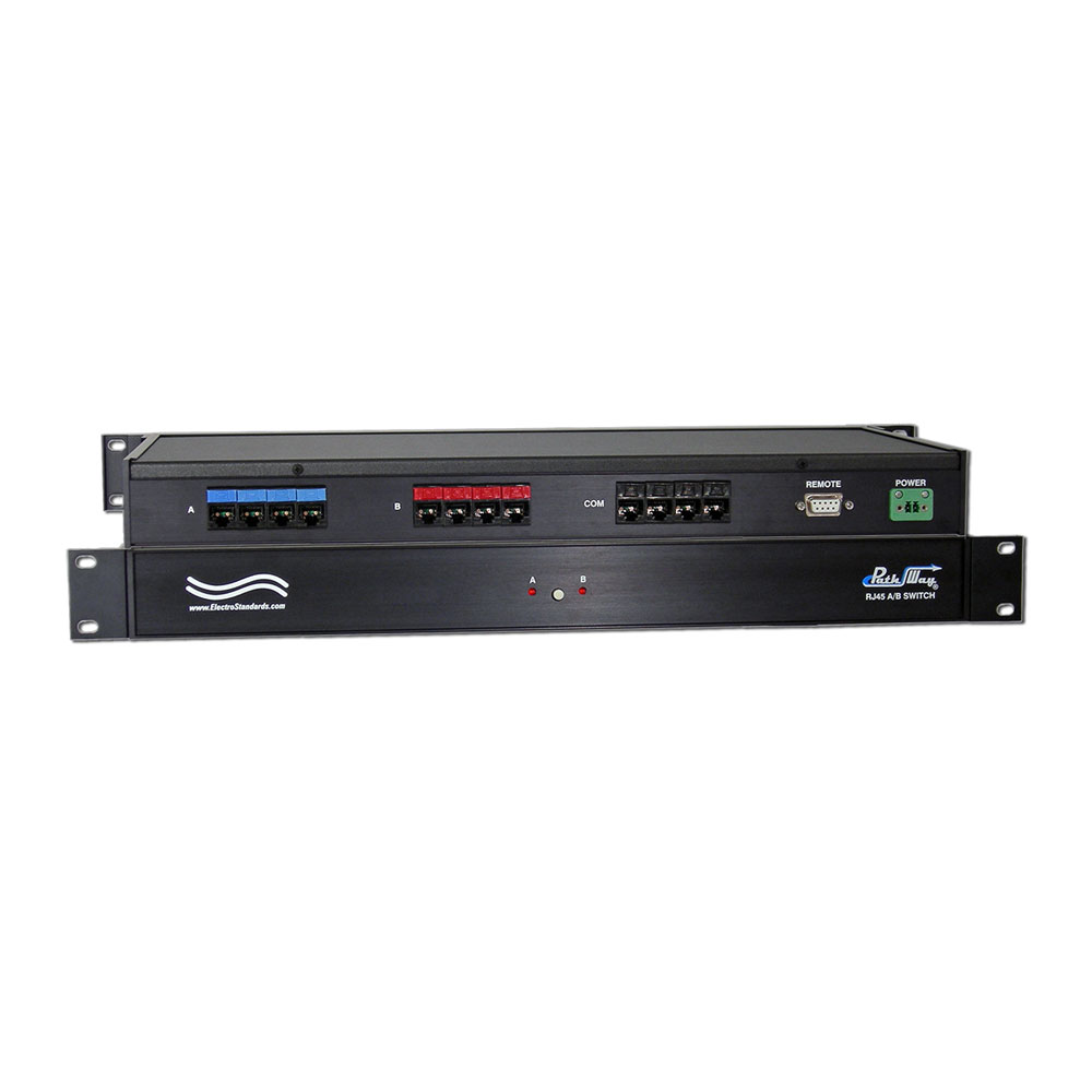 Model 7234 Quad-Channel Cat5e RJ45 A/B Switch with Remote
