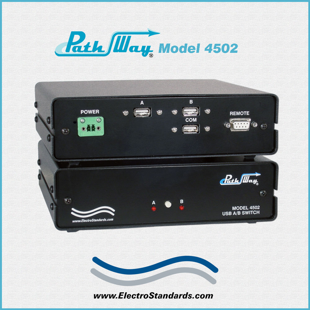 USB Type-A A/B Physical Layer Switch, Remote Control, Desktop, Model 4502