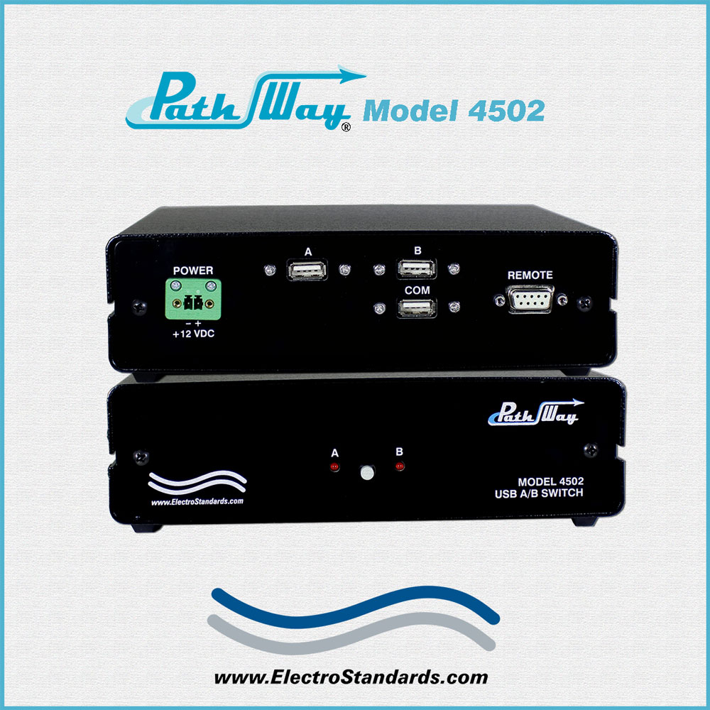 USB Type-A A/B Physical Layer Switch, Remote Control, Desktop, Model 4502