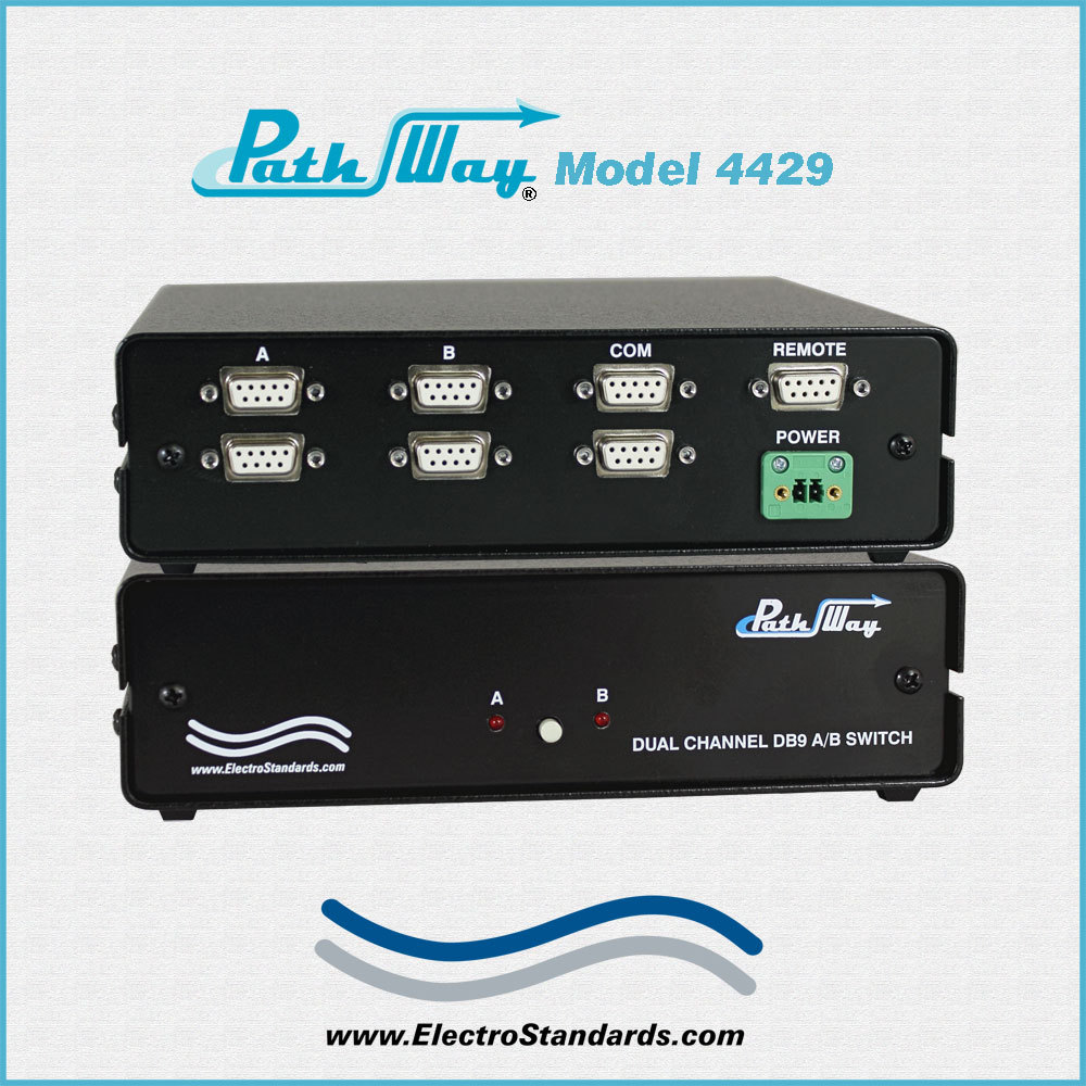 Model 4429 2-Channel DB9 A/B Switch with Serial Remote Control