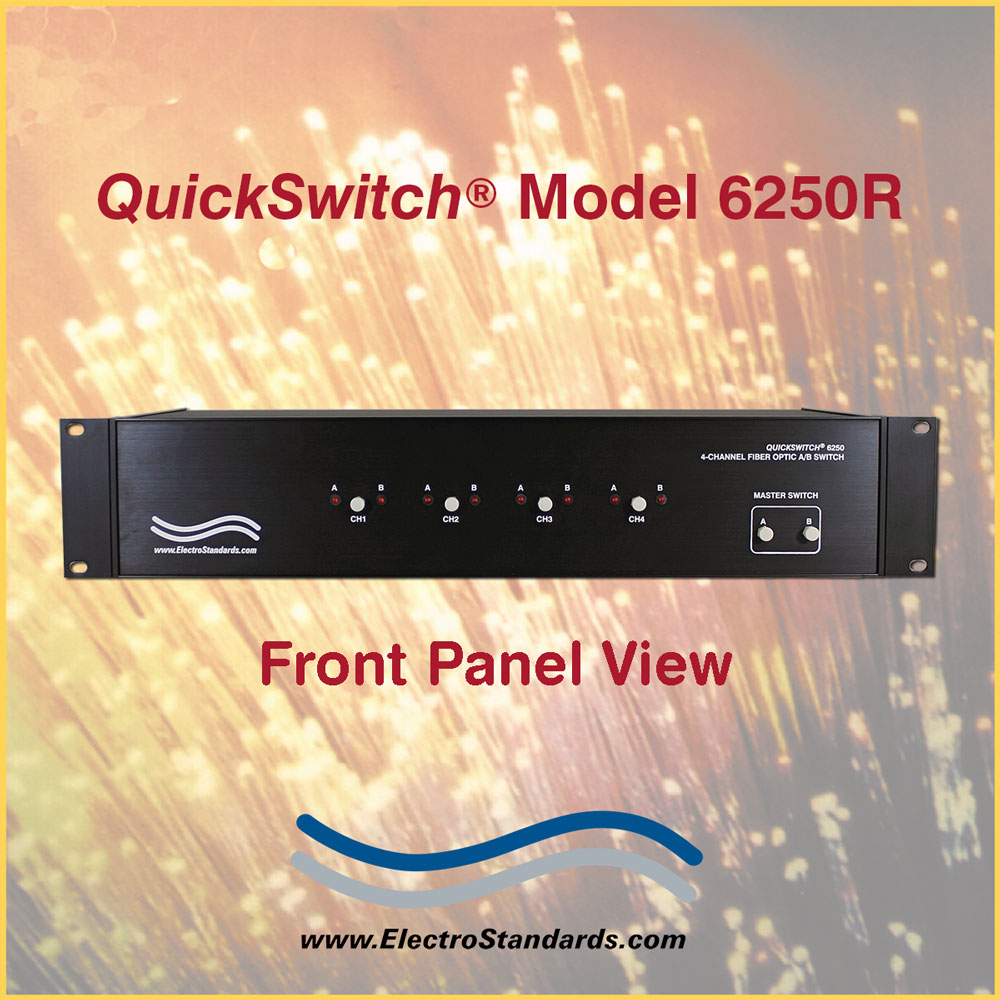 QuickSwitch® 6250R Quad Channel SC Duplex A/B Switch, Single Mode