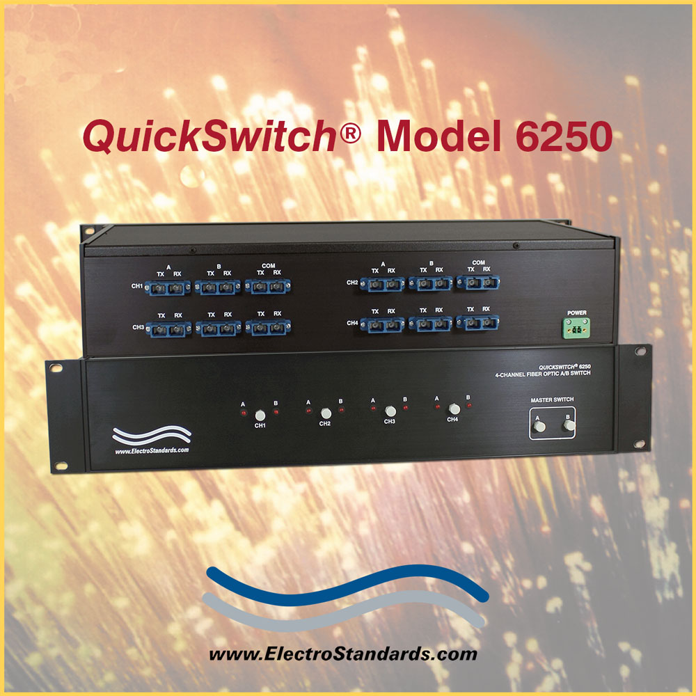 QuickSwitch 6250 Quad Channel SC Duplex A/B Switch, Single Mode