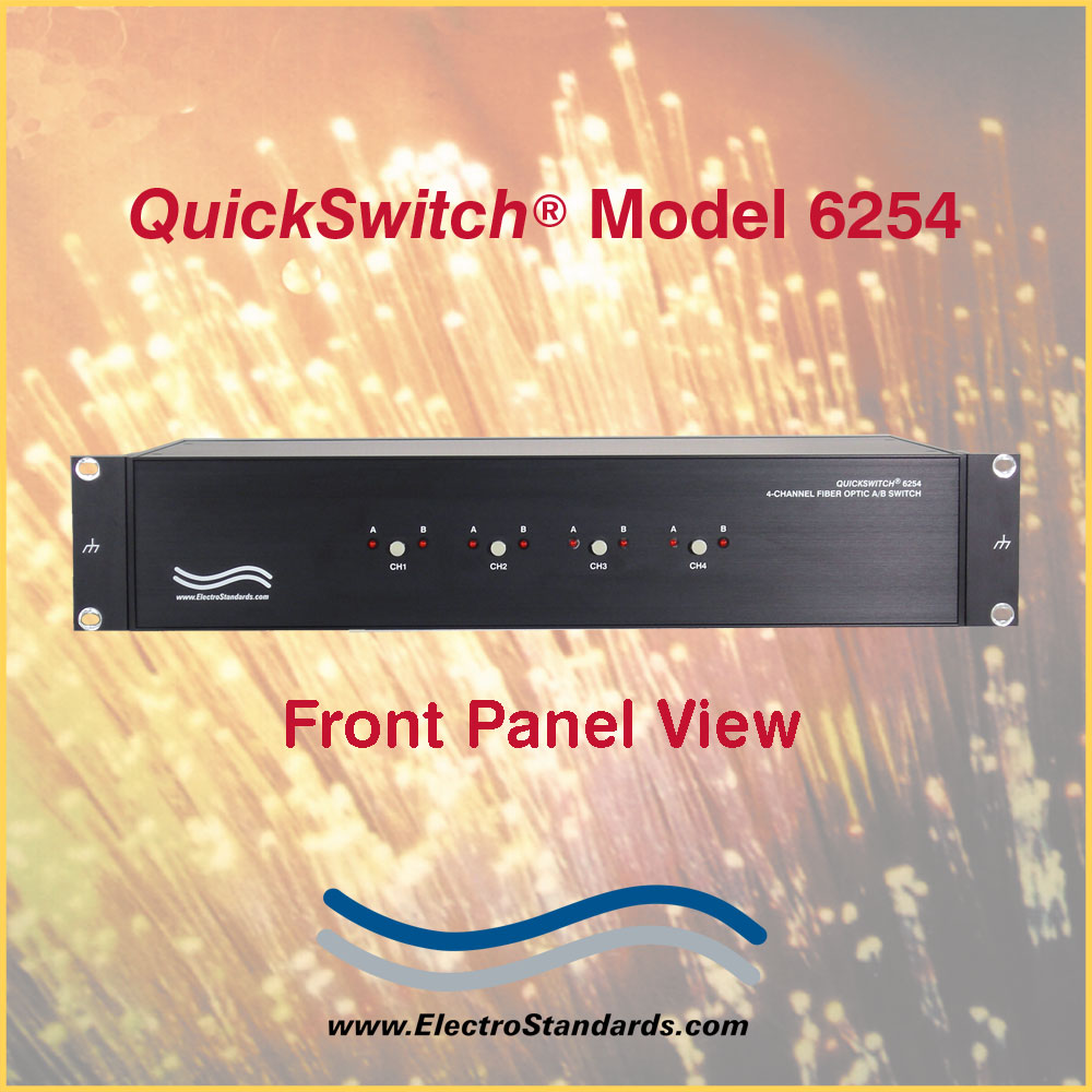 6254 4-Channel LC 4-Channel Fiber Optic A/B Switch, Telnet, GUI