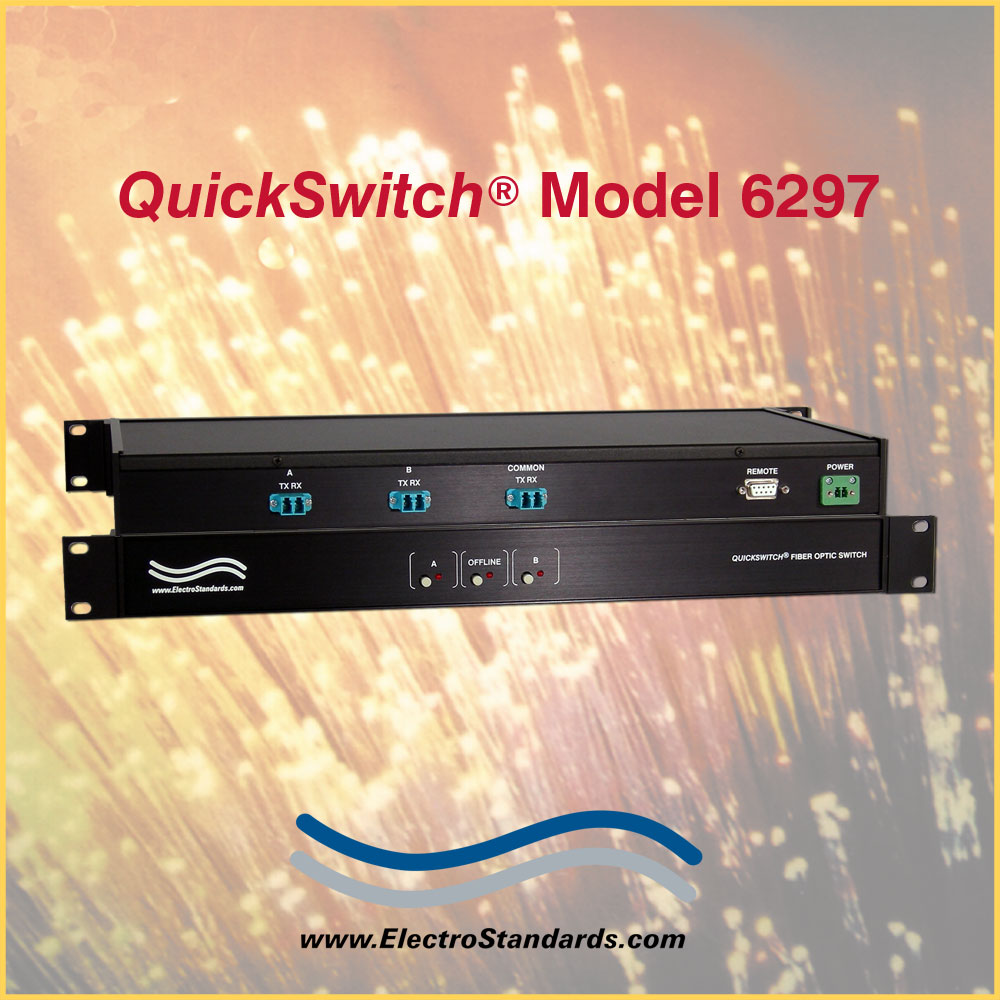 6297 OM3 LC Duplex A/OFFLINE/B Switch, Serial Remote