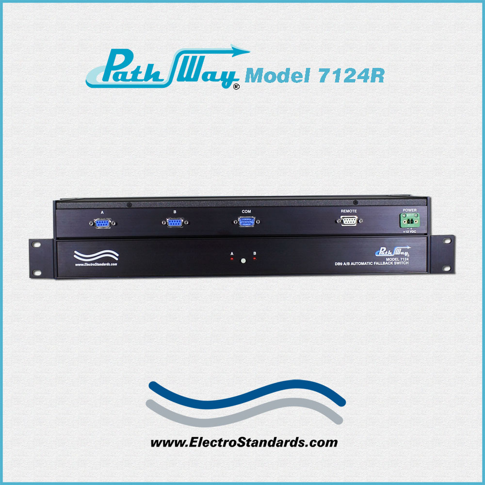 7124R RoHS Compliant DB9 A/B Automatic Fallback Switch, Contact Closure ...