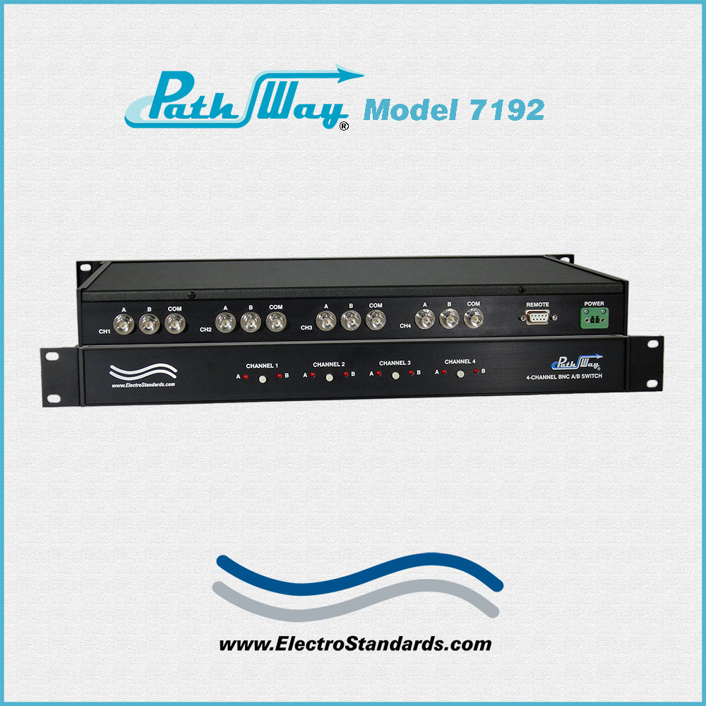 Model 7192 4-Channel BNC A/B Switch Box with RS232 Remote