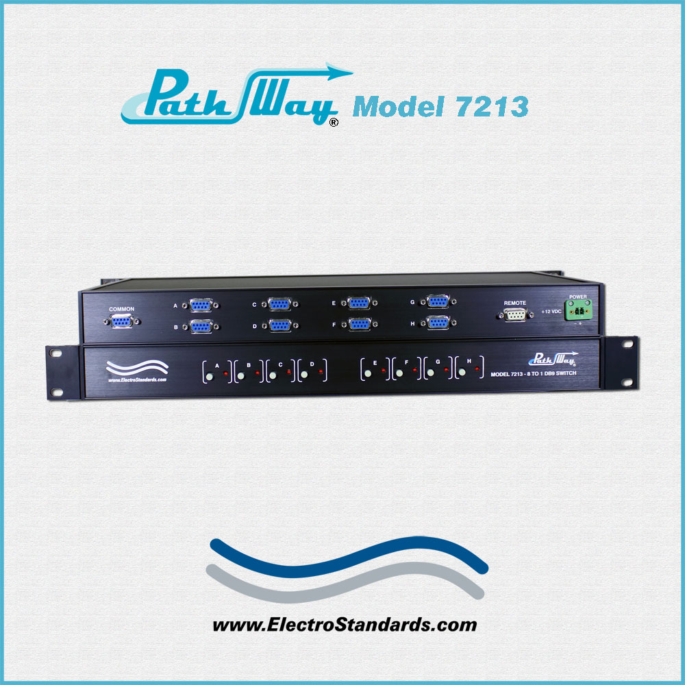 Model 7213 8-to-1 DB9 Switch with RS232 Serial Remote Control