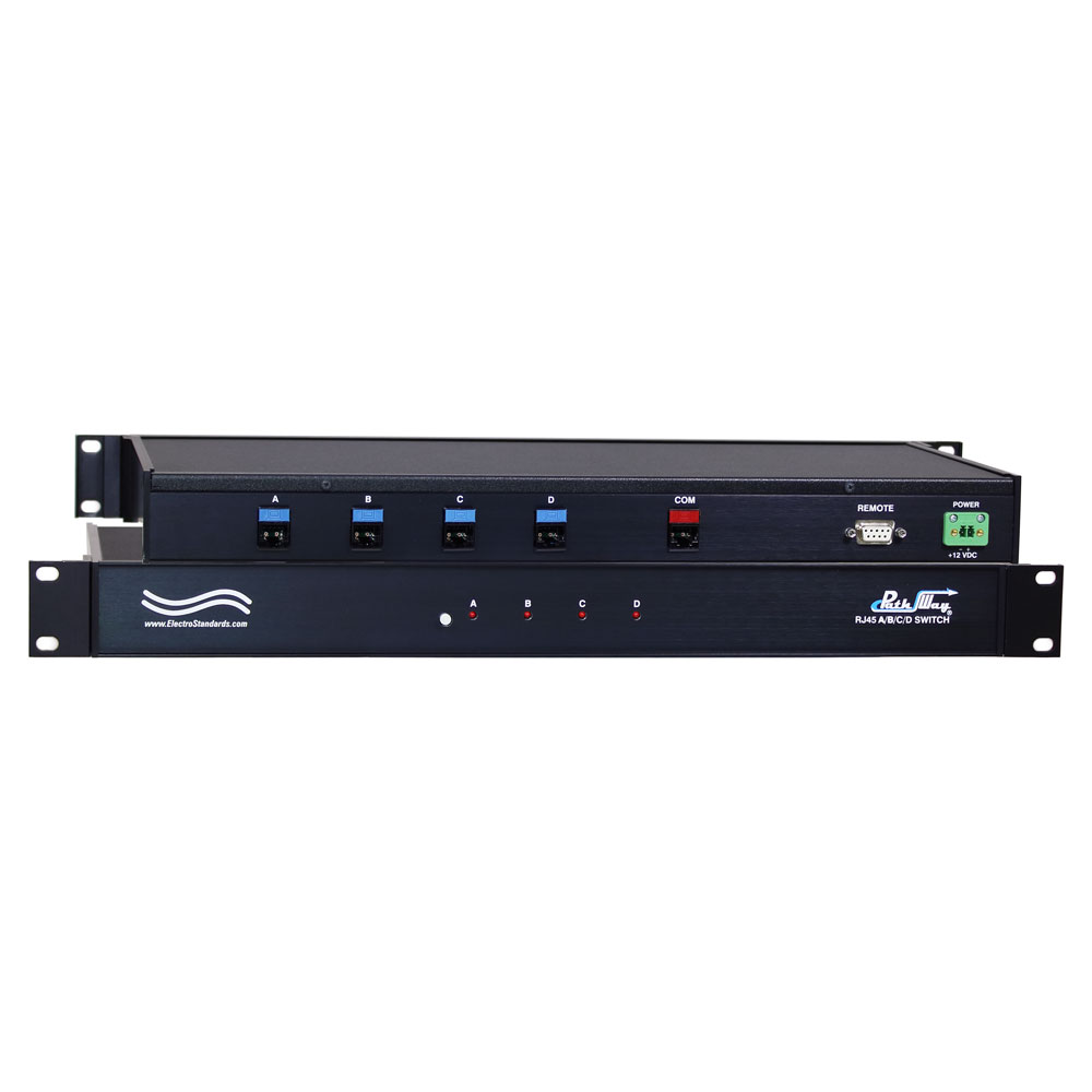 7271 Single Channel RJ45 A/B/C/D Network Switch, Serial Remote