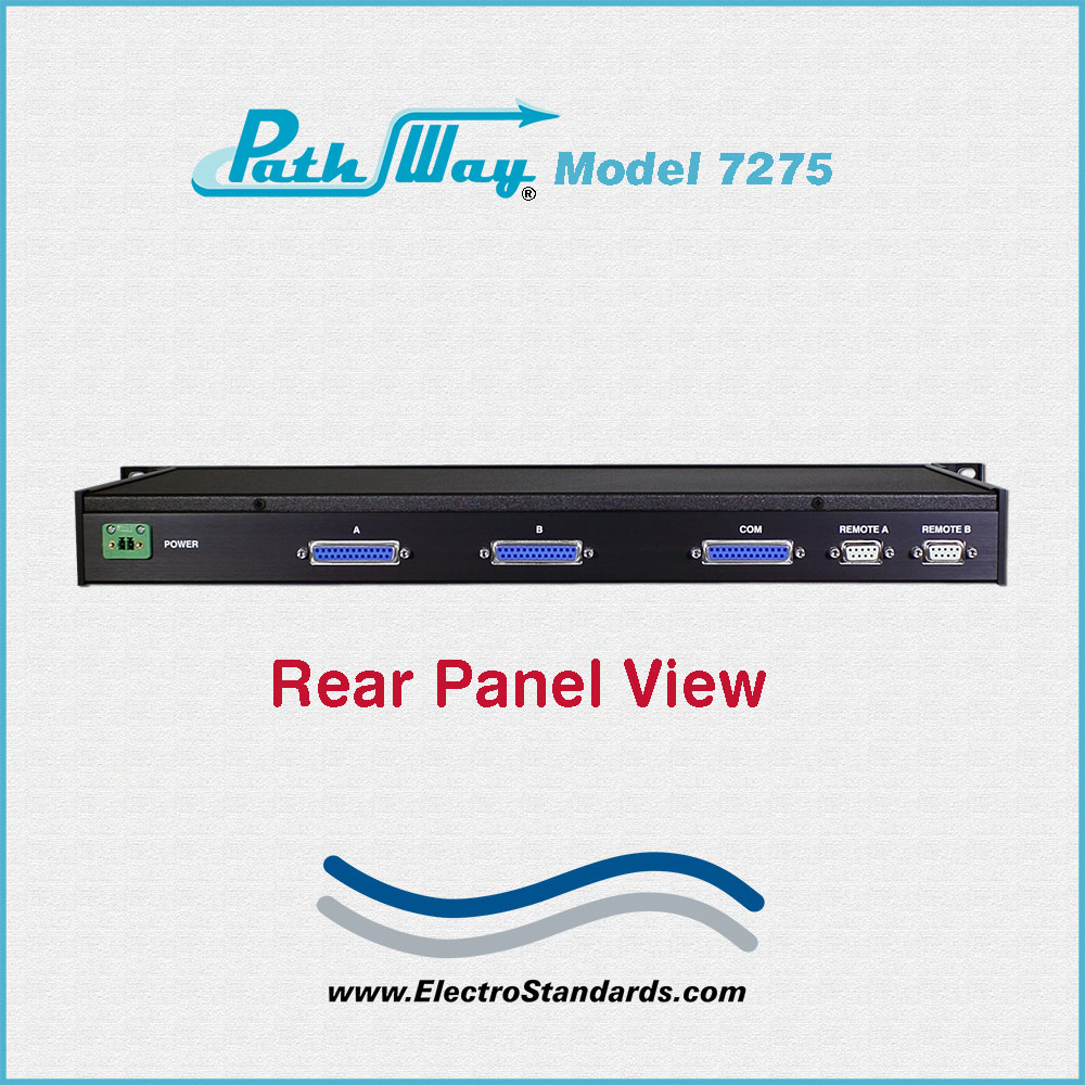 Model 7275 DB25 A/B Network Switch, Dual RS-232 Remote Ports