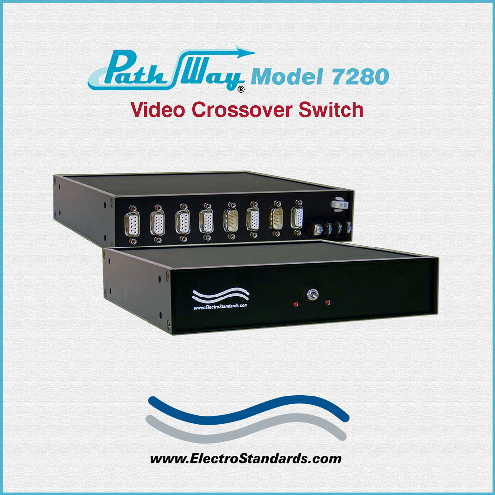 Model 7280 HD15 & DB9 Video Crossover Toggle Network Switch