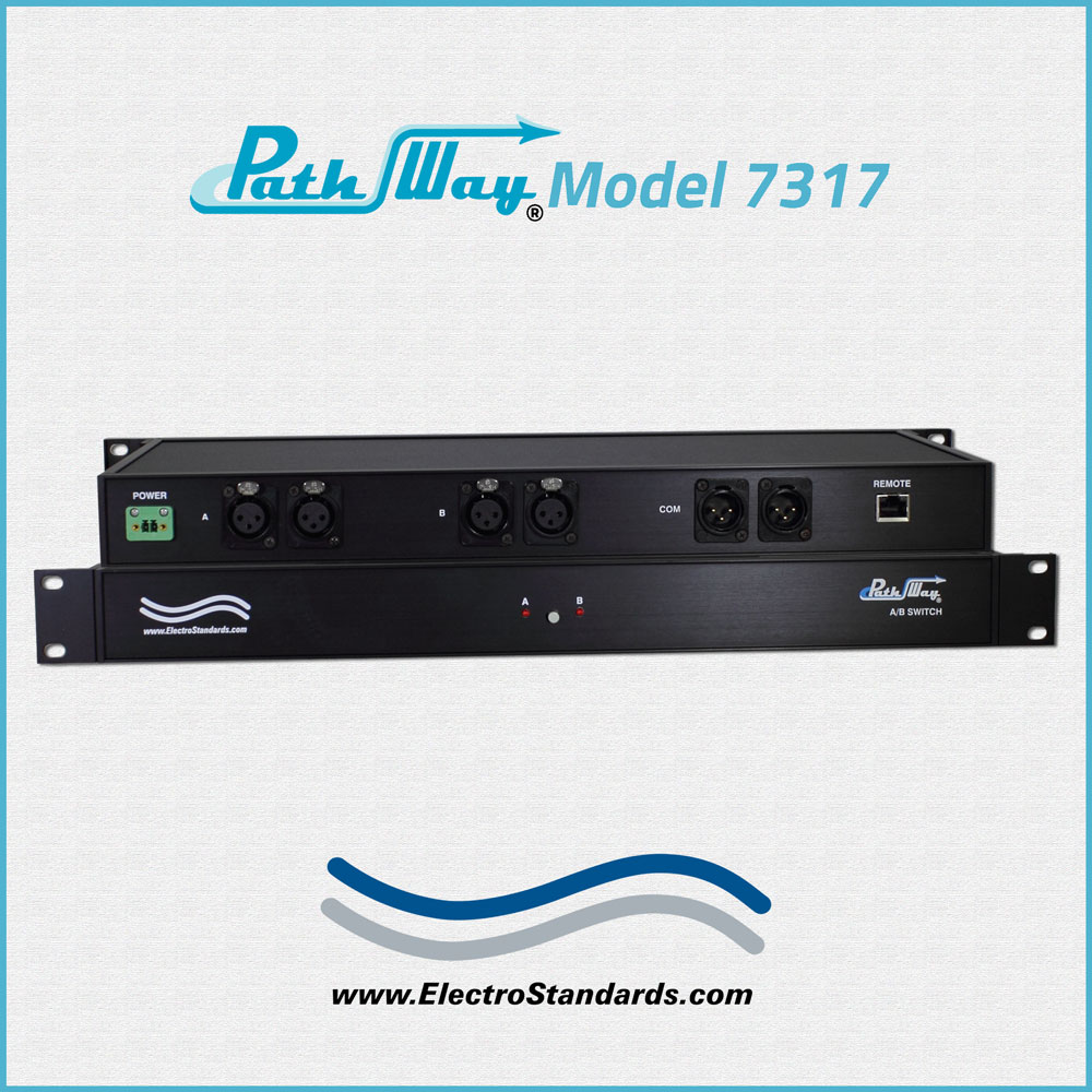 Model 7317 2-Channel XLR A/B Switch with Telnet Remote Control