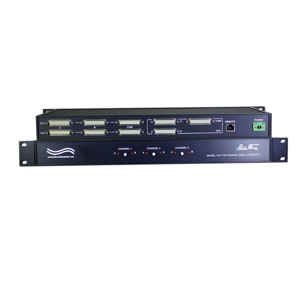 7347 3-Channel RS232 DB25 A/B Network Switch, Telnet