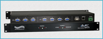 7364 2-Channel Switch, DB9 A/B, DB9 Crossover, RS232, Telnet, GUI