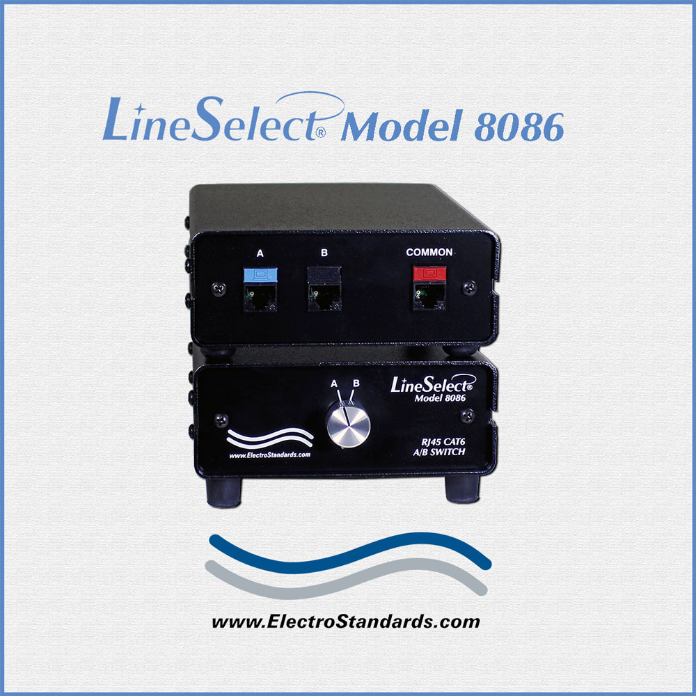 Model 8086 RJ45 A/B Switch, Manual, CAT6 Compliant