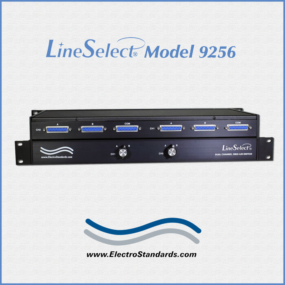 Model 9256 Dual Channel RS530 DB25 A/B Switch