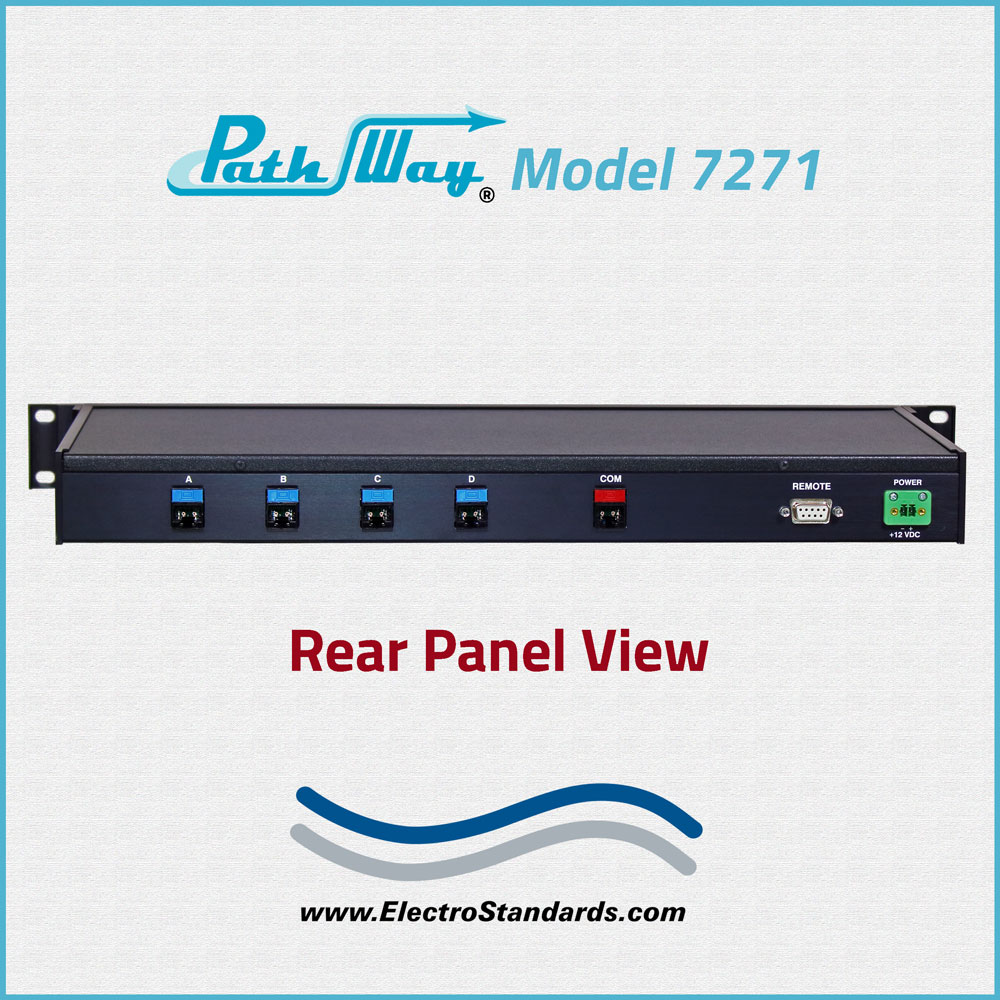 7271 Single Channel RJ45 A/B/C/D Network Switch, Serial Remote