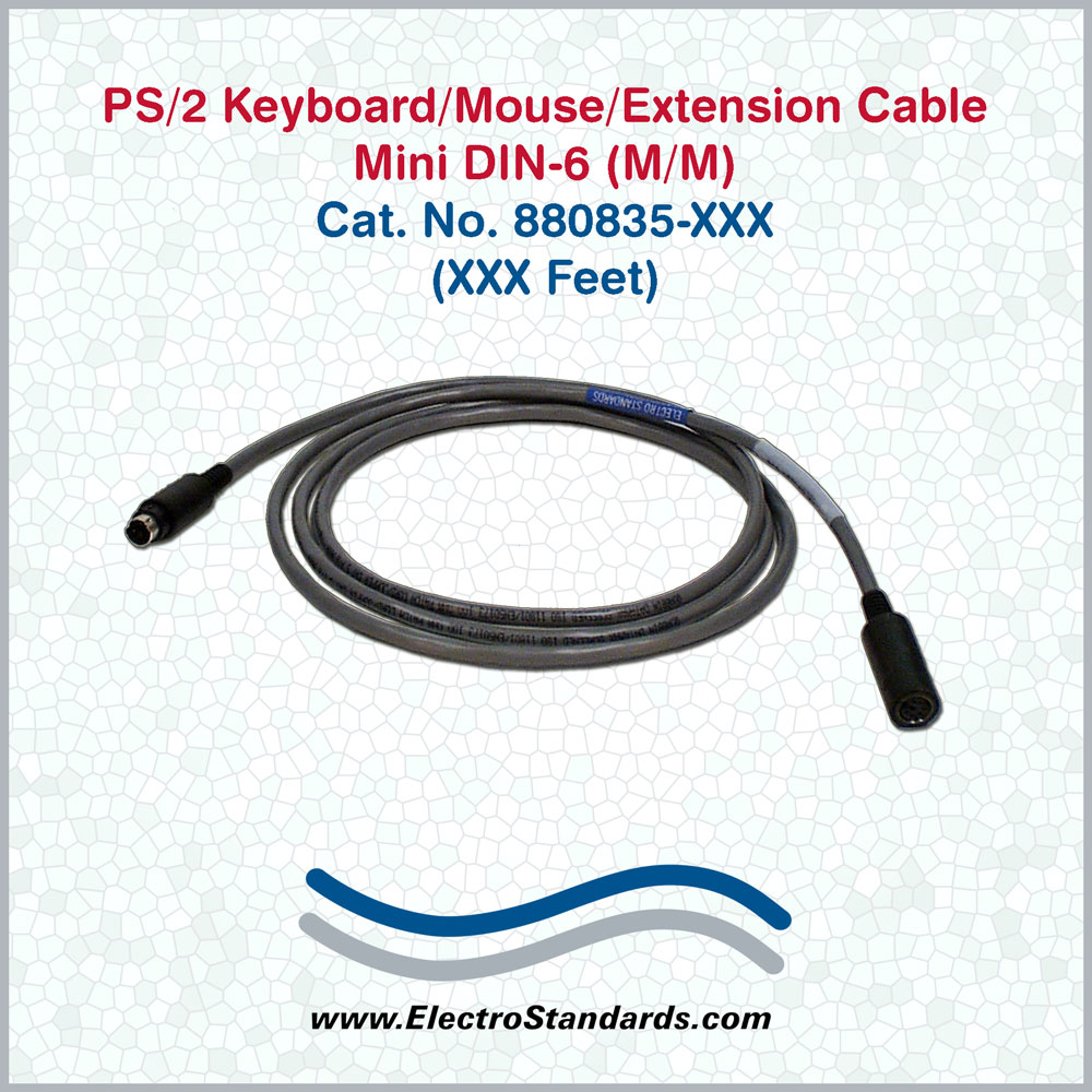880835, 6-Pin Mini DIN PS/2 Keyboard Cables