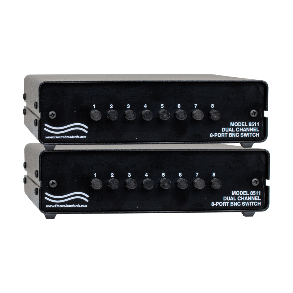 Model 8511 Dual-Channel 8-Port BNC Switch, Manual Desktop